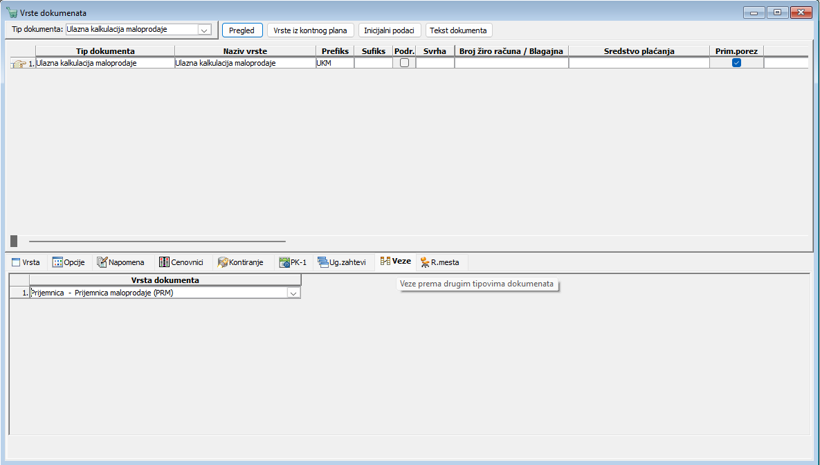 Calculus ESIR | Podešavanje kase